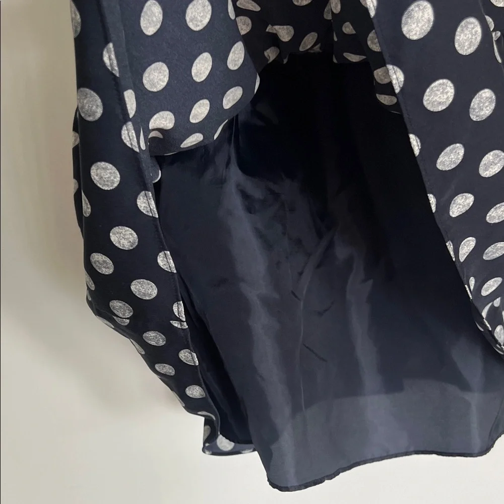 J. Crew | Dresses | J Crew Navy And White Polka Dot Sleeveless Dress ...